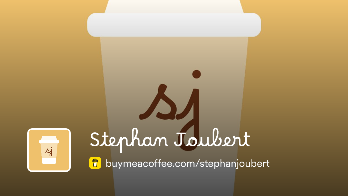 Stephan Joubert - Buymeacoffee