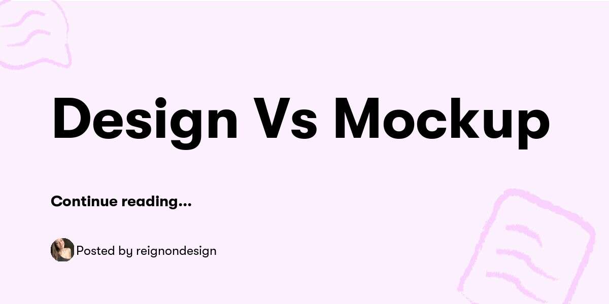 Design Vs Mockup — reignondesign - Buymeacoffee