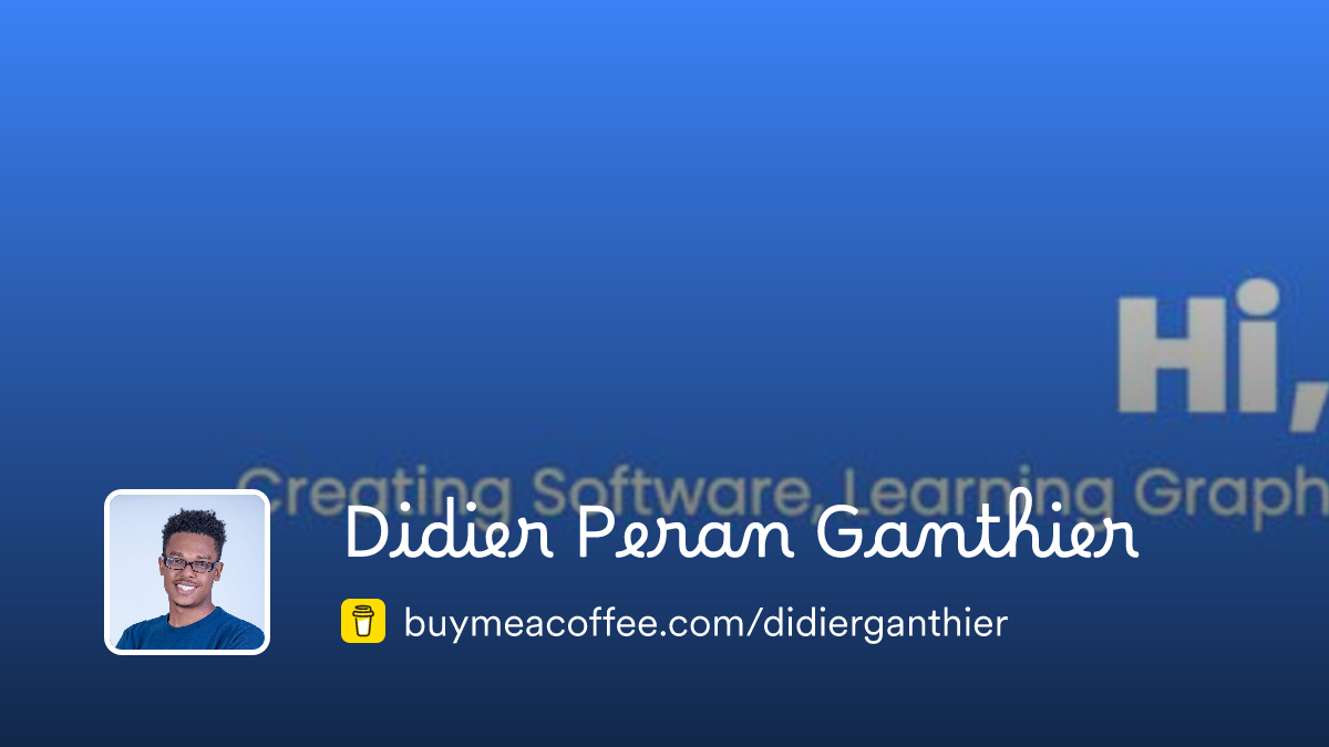 Didier Peran Ganthier is Creating Software, Learning GraphQL and React. Posting sometimes ...