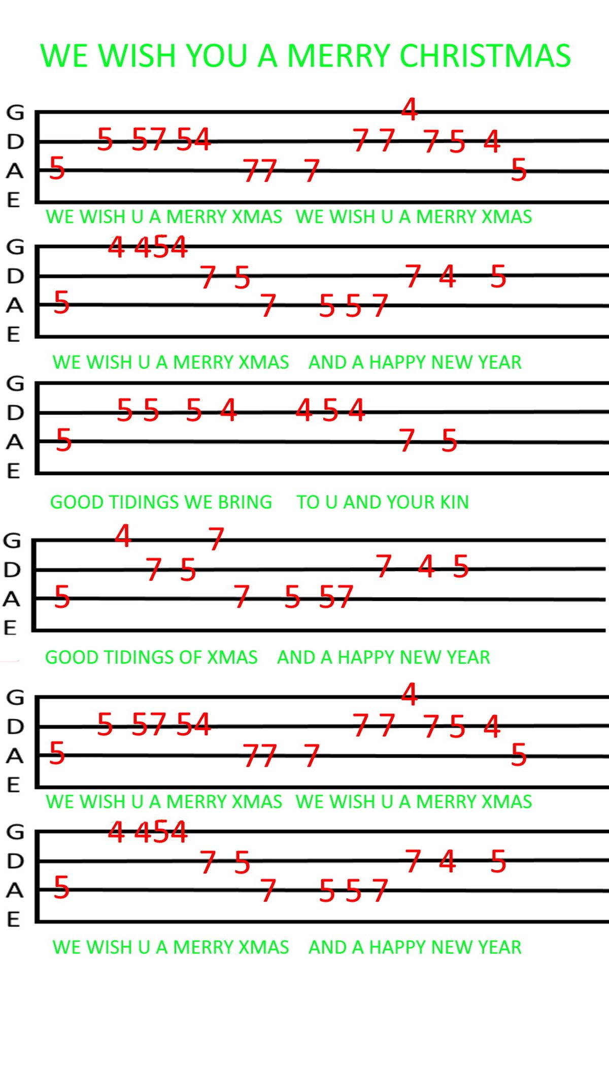 We Wish You A Merry Christmas Bass Exercise — Steve Kluesener - Buymeacoffee