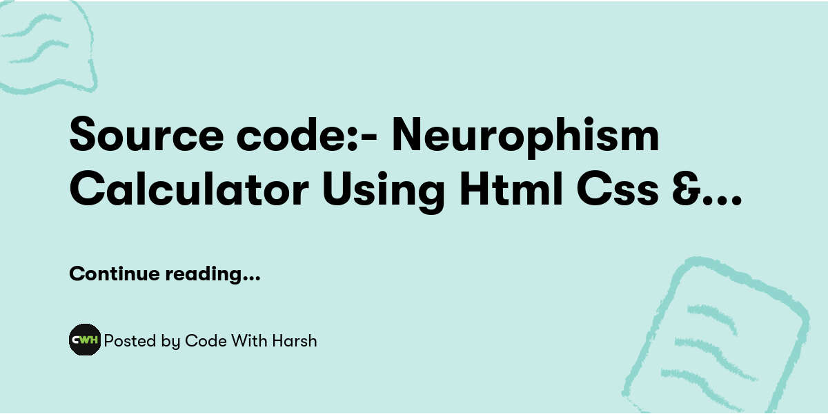Source code:- Neurophism Calculator Using Html Css & Javascript. — Code ... Source code:- Neurophism Calculator Using Html Css & Javascript. — Code ...