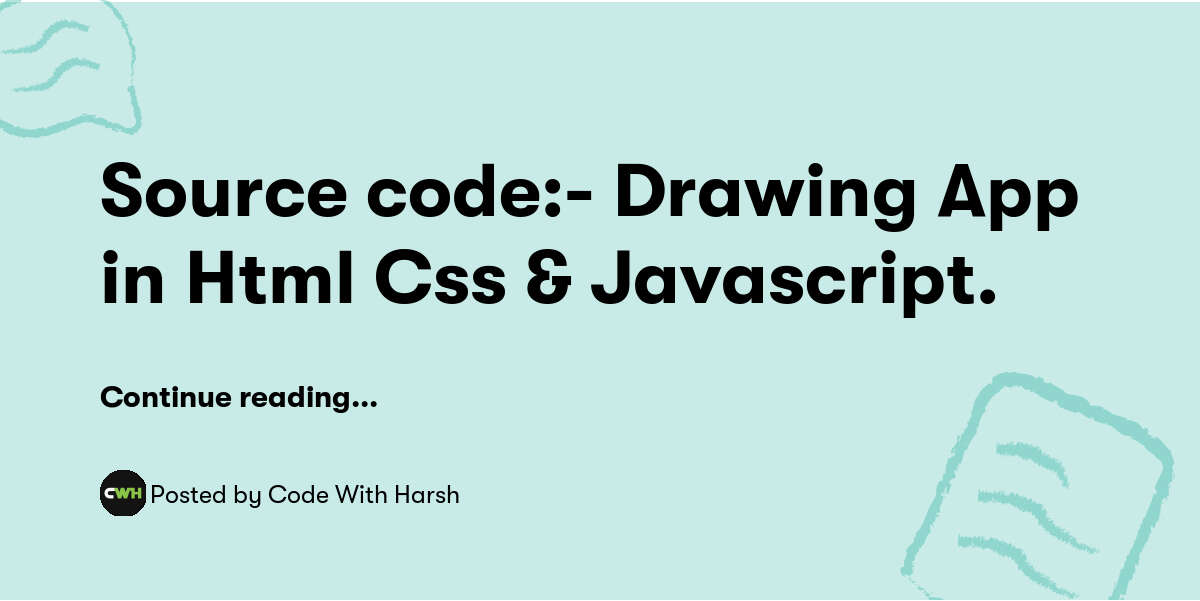 Source Code Drawing App In Html Css And Javascript — Code With Harsh Buymeacoffee