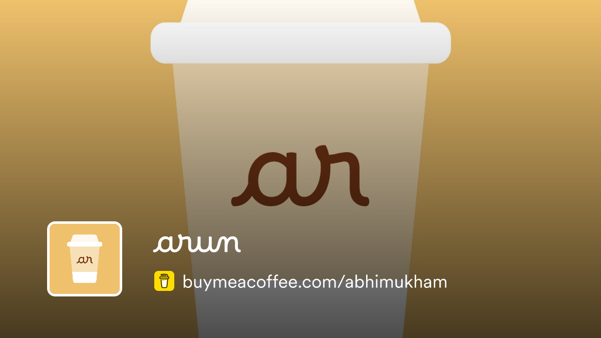 arun - Buymeacoffee