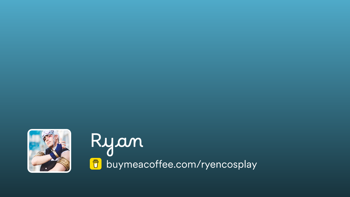 Ryan is creating cosplay - Buymeacoffee