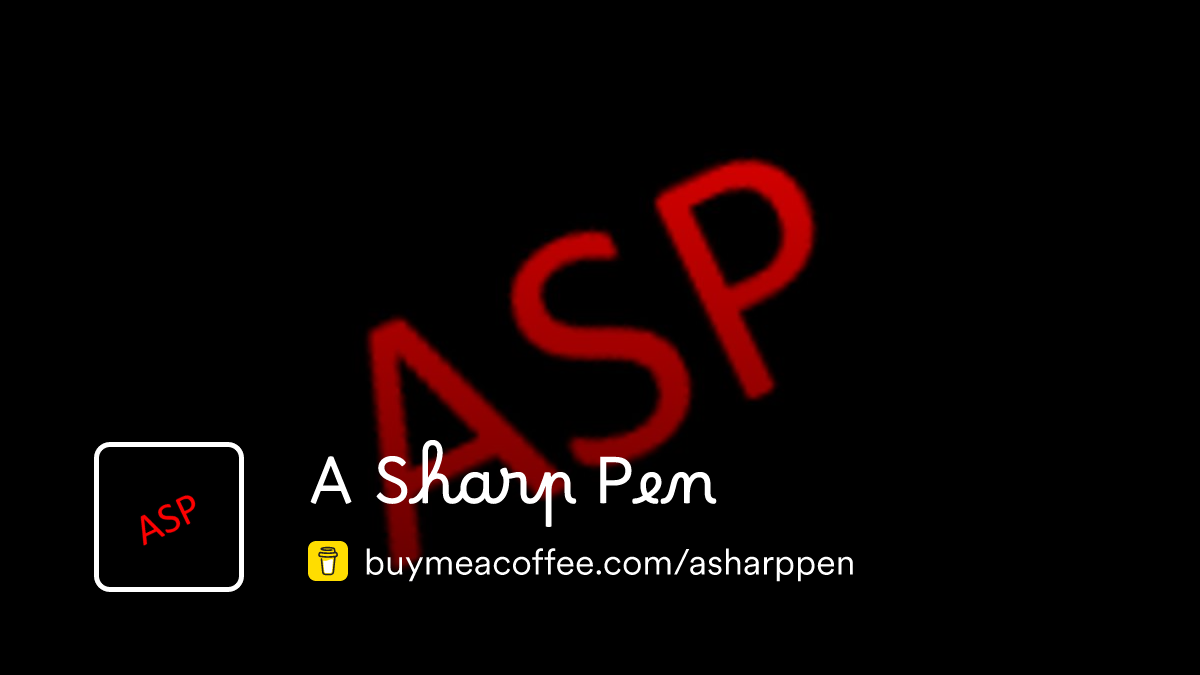 A Sharp Pen - Buymeacoffee