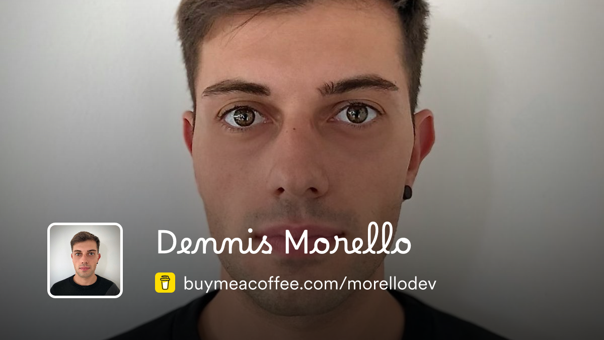 Dennis Morello is Creating digital experiences like defrag98.com and OSS libs - Buymeacoffee