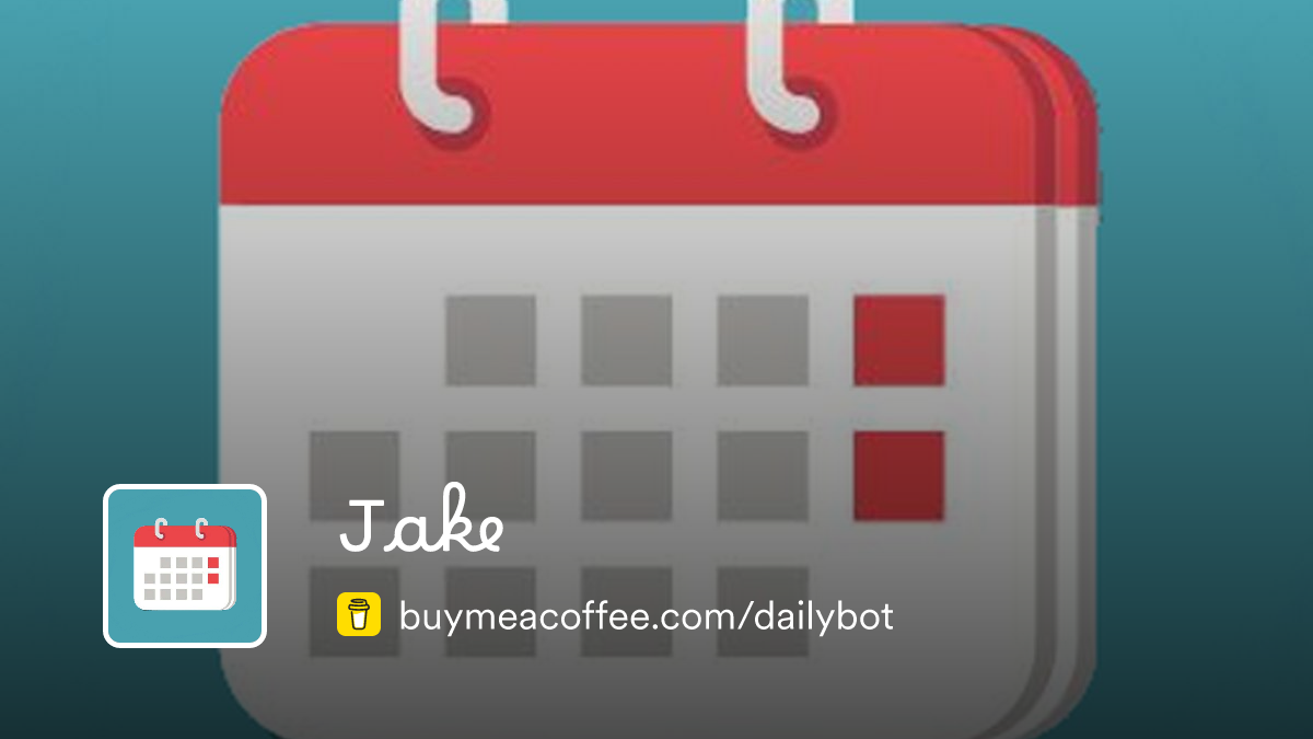 Jake is developing Daily Bot on Discord - Buymeacoffee