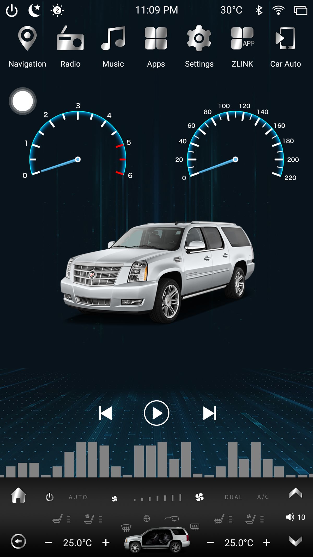 Cadillac Escalade for FullHD display and Console with AMP controls ...