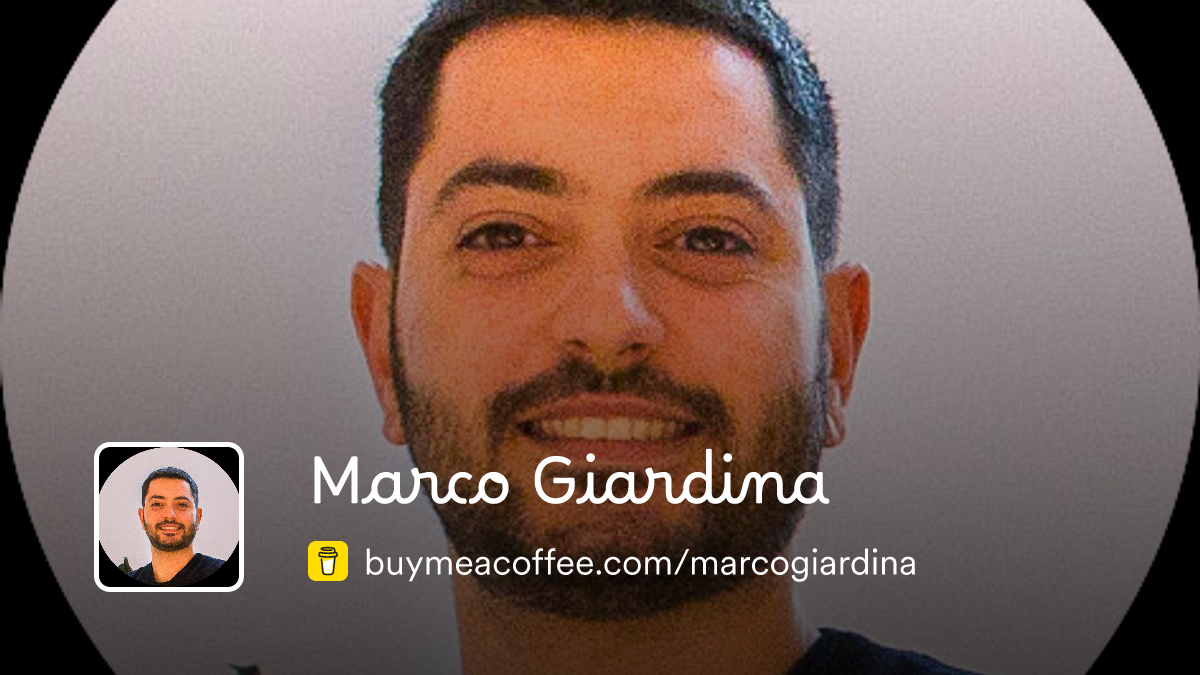 Marco Giardina is Offering Data Analytics and Data Science Coaching - Buymeacoffee