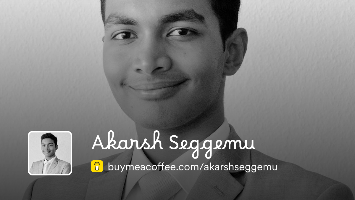 Akarsh Seggemu - Buymeacoffee