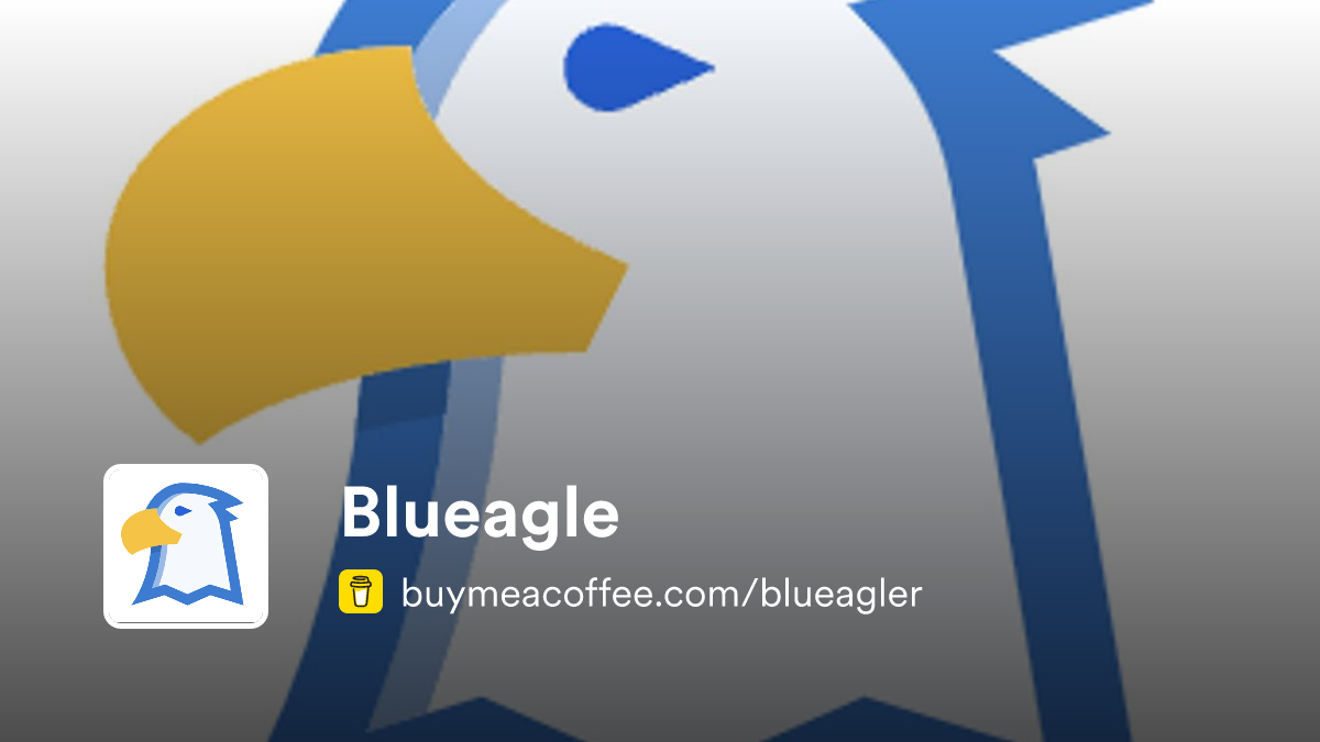 Blueagle is a software developer - Buymeacoffee