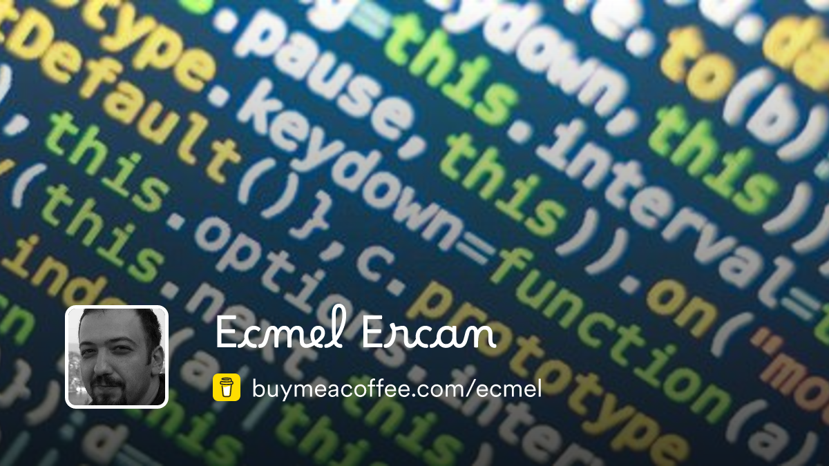 Ecmel Ercan is creating open source software. - Buymeacoffee