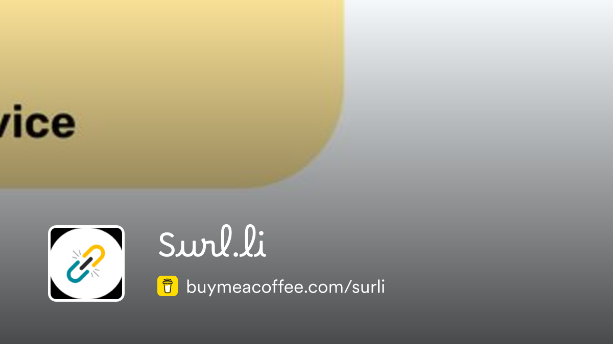 Surl.li is short links creator - Buymeacoffee