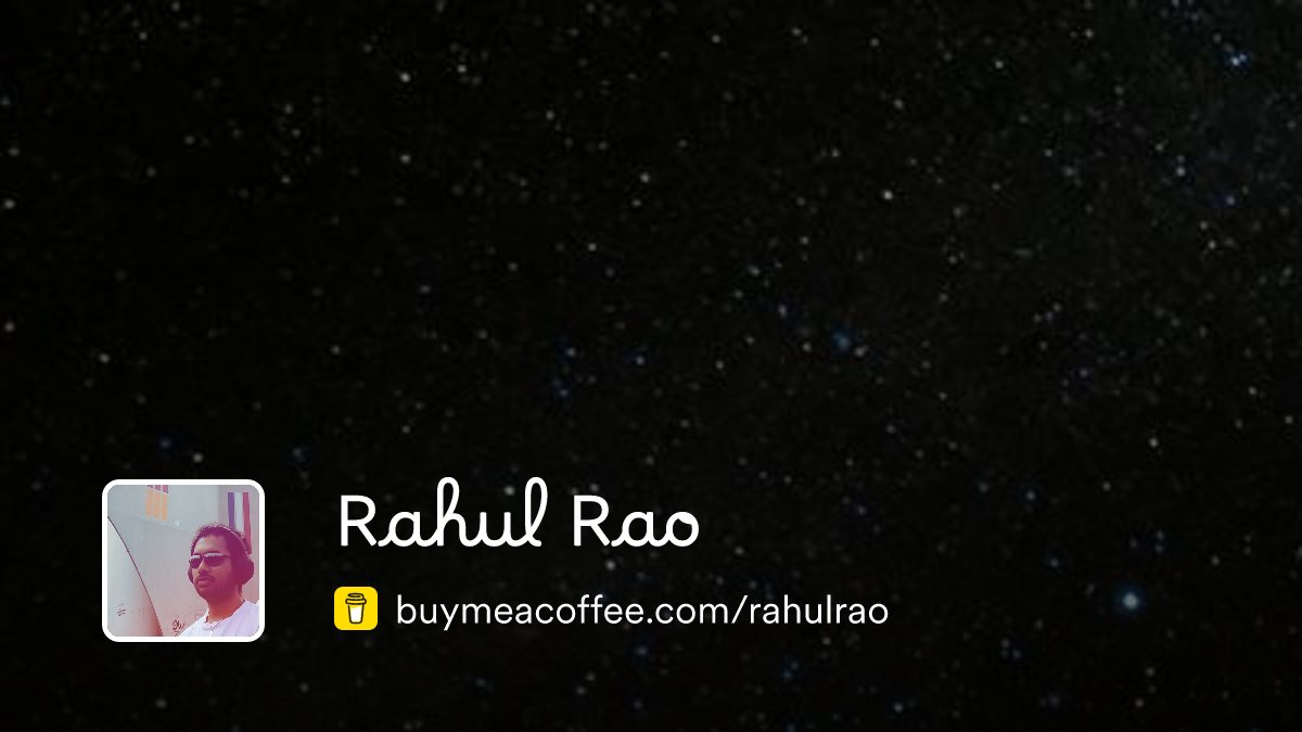 Rahul Rao - Buymeacoffee