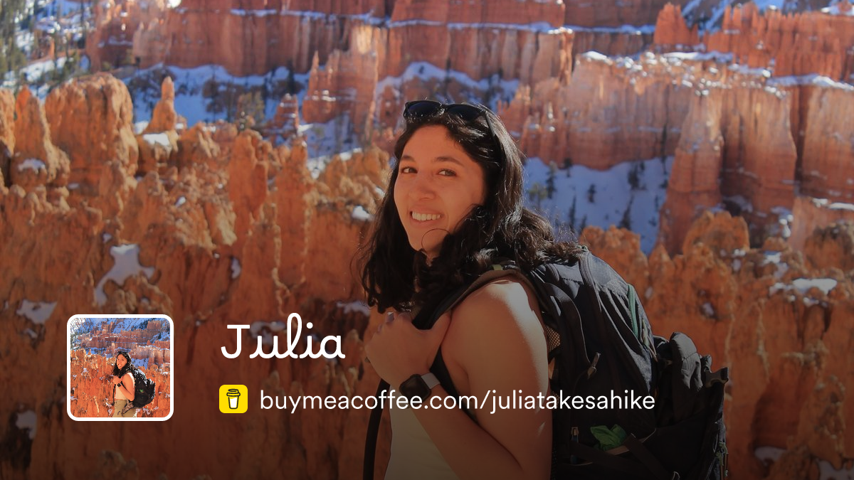 Julia is on a hike - Buymeacoffee
