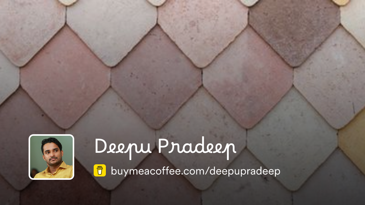 Deepu Pradeep is a storyteller - Buymeacoffee