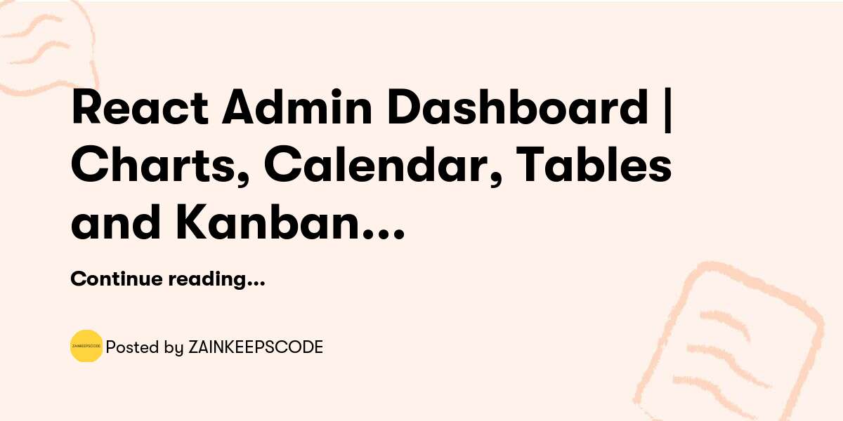 React Admin Dashboard | Charts, Calendar, Tables and Kanban Trello board Todo App | UI ...