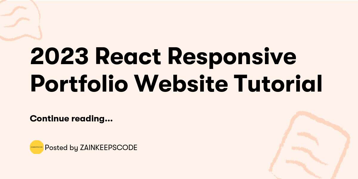2023 React Responsive Portfolio Website Tutorial — ZAINKEEPSCODE - Buymeacoffee