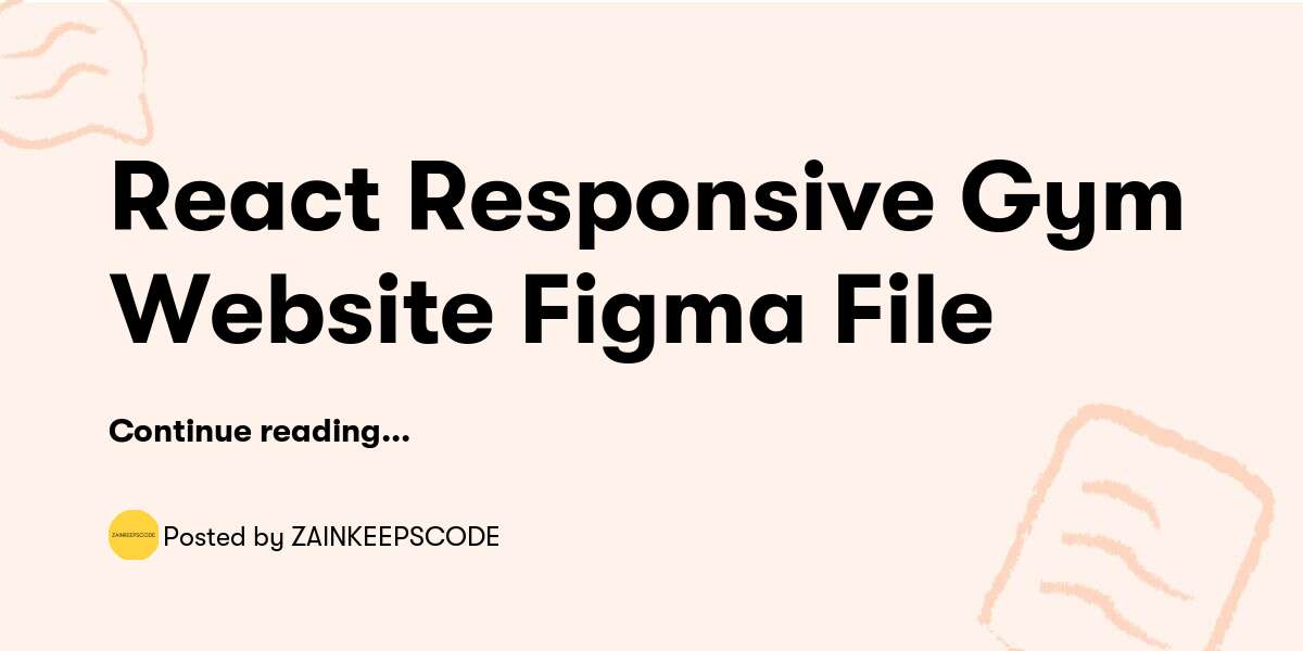 React Responsive Gym Website + Figma File — ZAINKEEPSCODE - Buymeacoffee