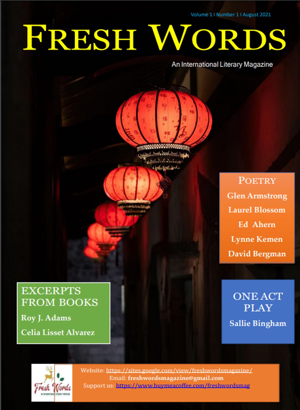Cover page of our First Edition — Fresh Words: An International ...