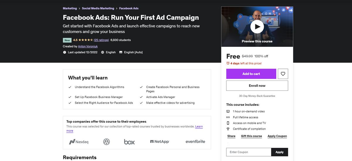 FREE Facebook Ads Course! Run Your First Ad Campaign — Molongski ...