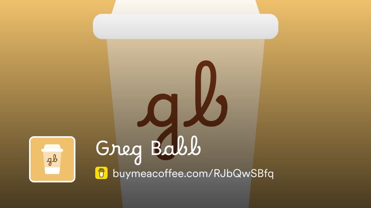 Greg Babb - Buymeacoffee