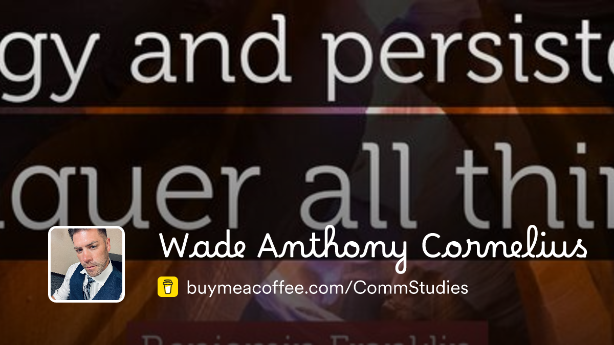 Wade Anthony Cornelius - Buymeacoffee