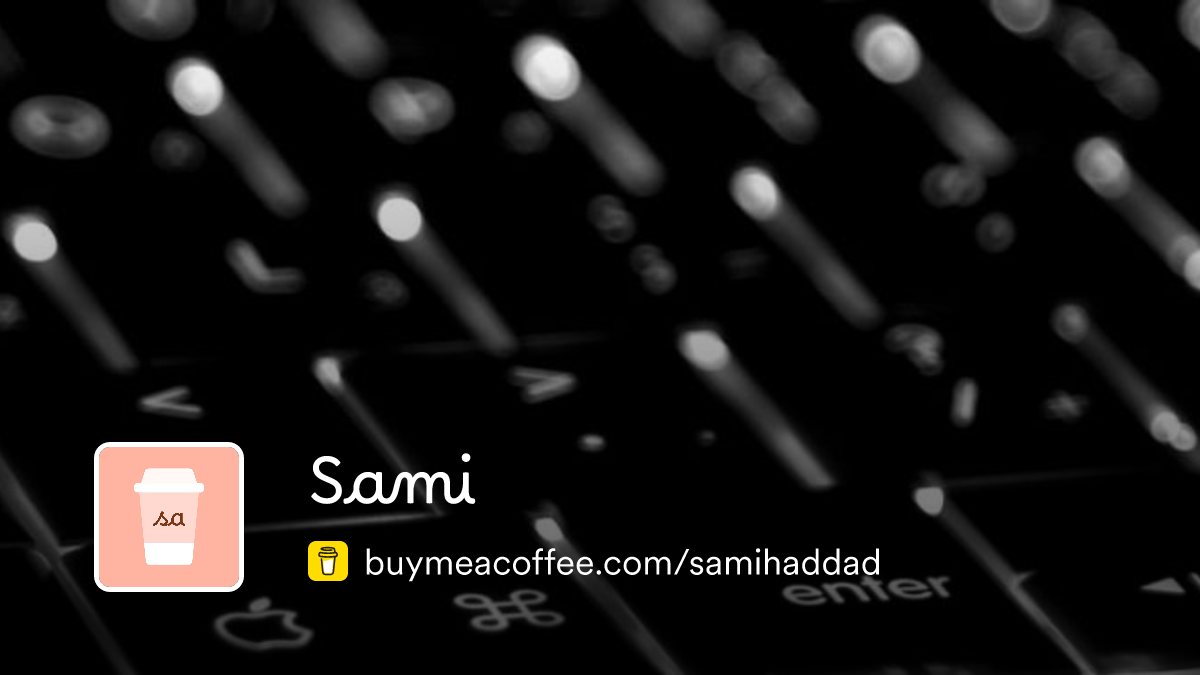Sami is Building Software - Buymeacoffee