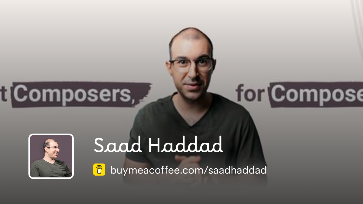 Saad Haddad is composer for orchestra, chamber, and solo music ...