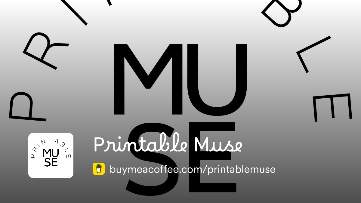 Printable Muse is creating minimal line illustrations - Buymeacoffee