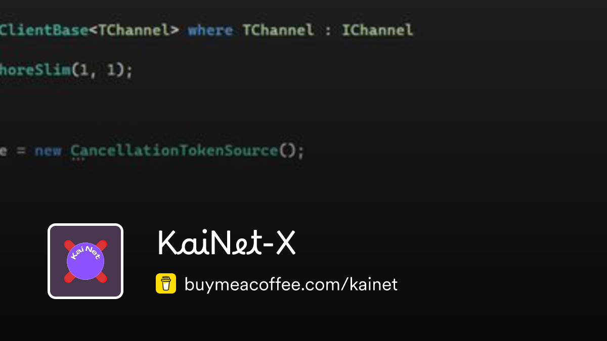 KaiNet-X is writing code and libraries - Buymeacoffee
