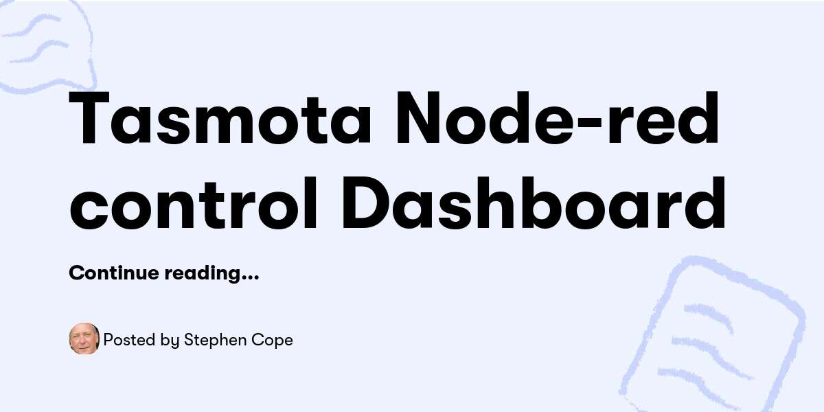 Tasmota Node-red control Dashboard — Stephen Cope - Buymeacoffee