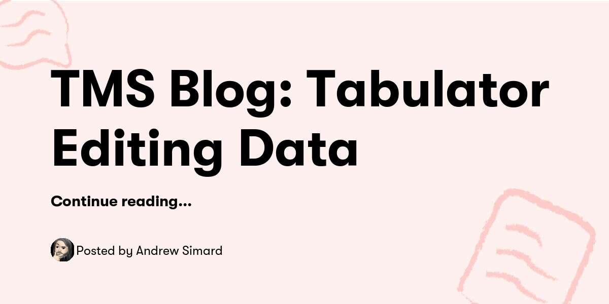 Tms Blog Tabulator Data In — Andrew Simard Buymeacoffee 
