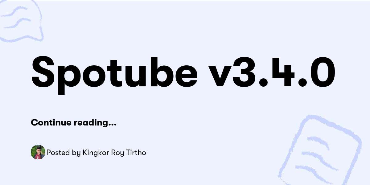 Spotube v3.4.0 — Kingkor Roy Tirtho - Buymeacoffee