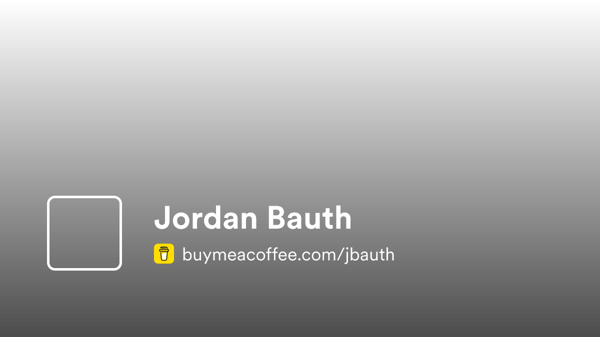 Jordan Bauth - Buymeacoffee