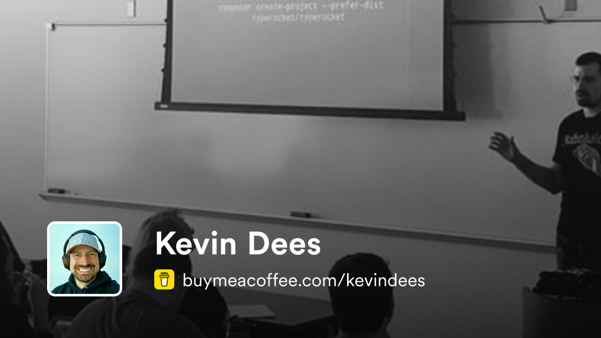 Kevin Dees is writing code - Buymeacoffee