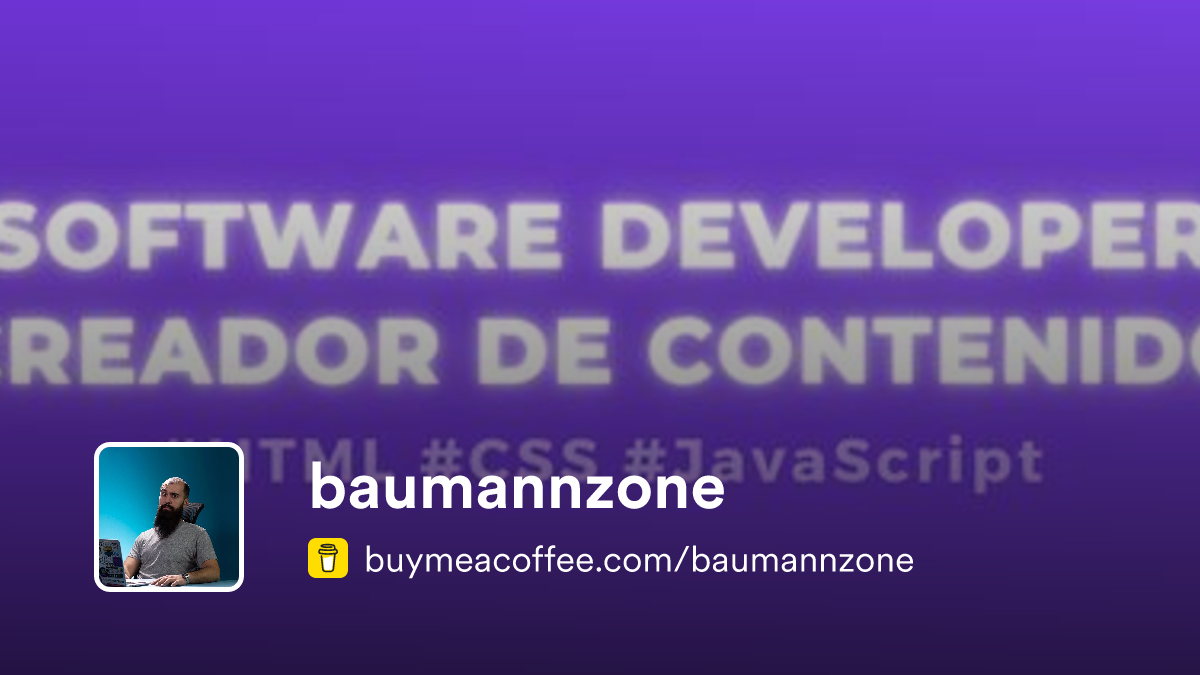 baumannzone is creating tech related content and hosting virtual events - Buymeacoffee