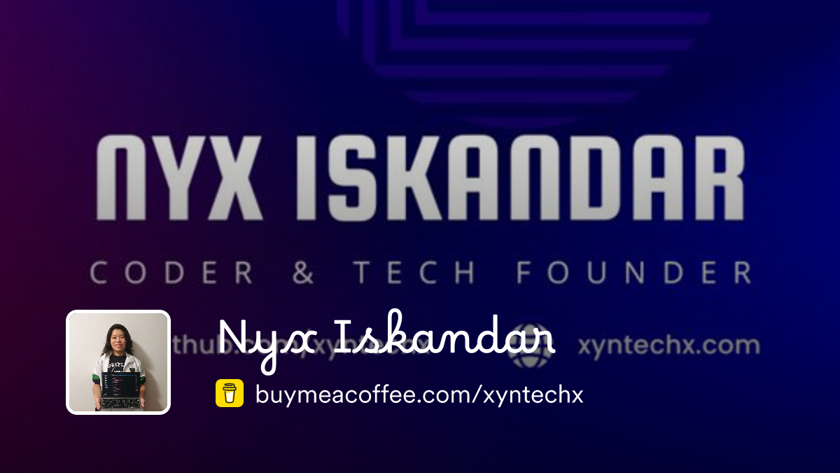 Nyx Iskandar is growing nexliber.com and working on all things computer science - Buymeacoffee