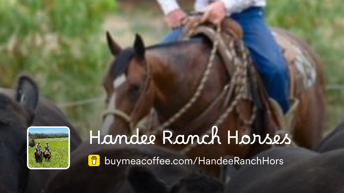 Handee Ranch Horses is Red and Jo McConnel - Buymeacoffee