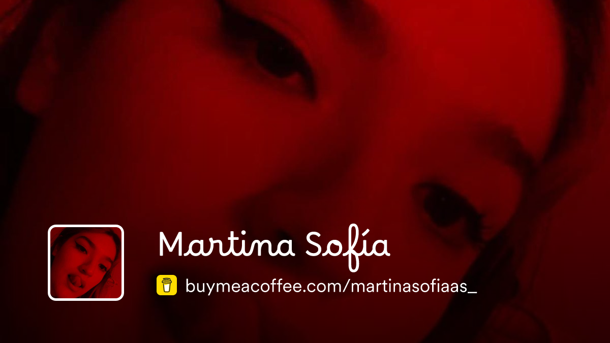 Martina Sofía - Buymeacoffee