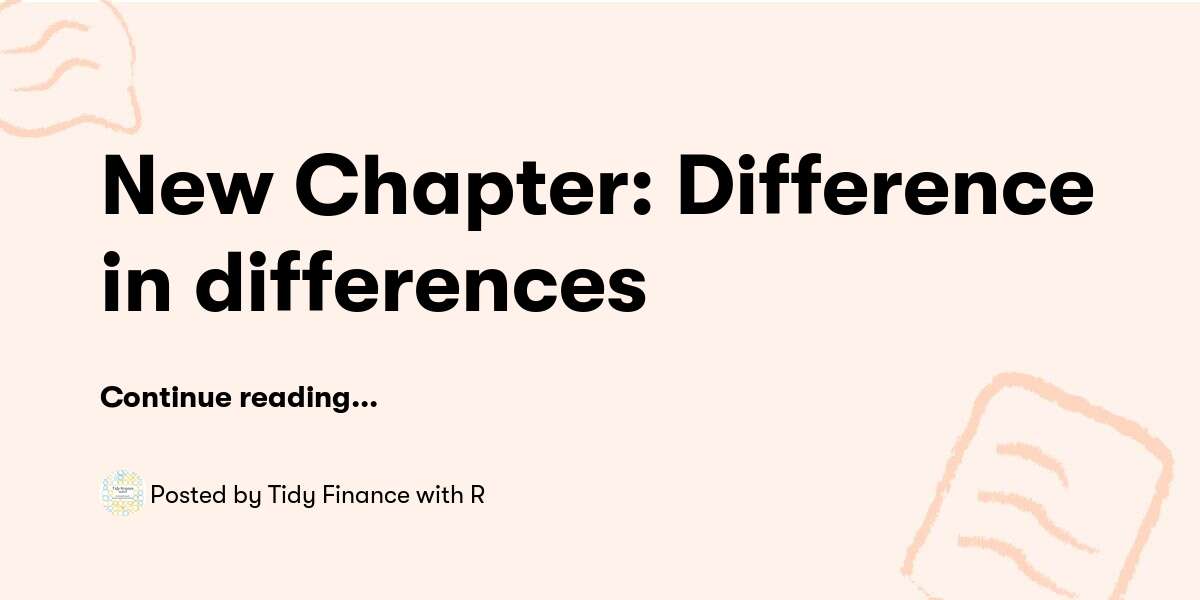 New Chapter: Difference in differences — Tidy Finance with R - Buymeacoffee