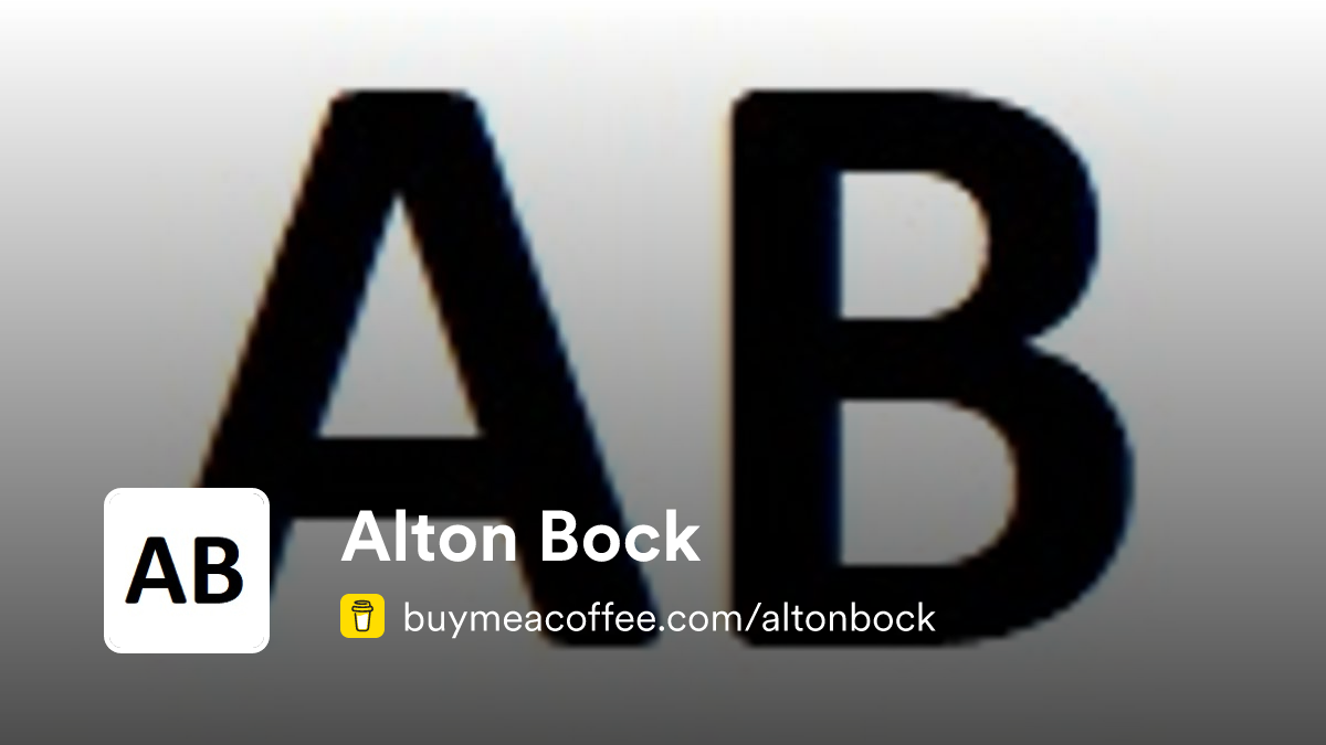 Alton Bock - Buymeacoffee