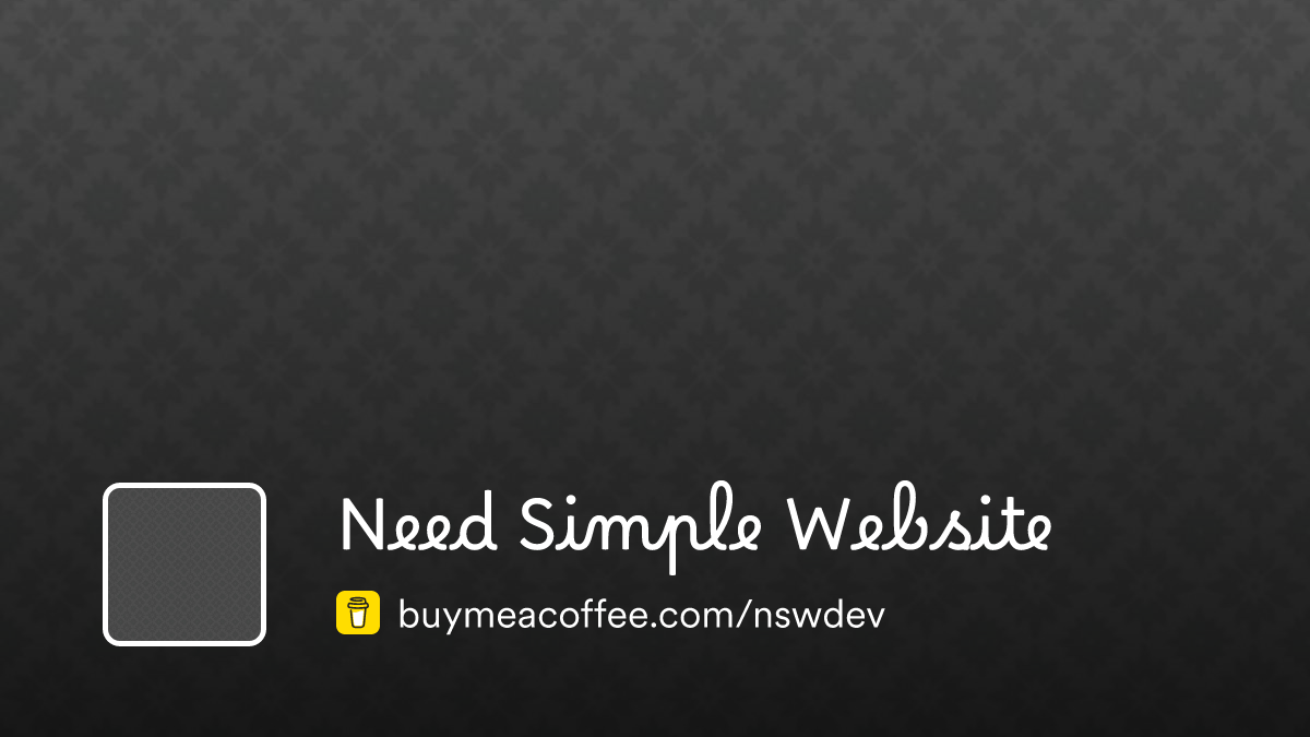 Need Simple Website - Buymeacoffee