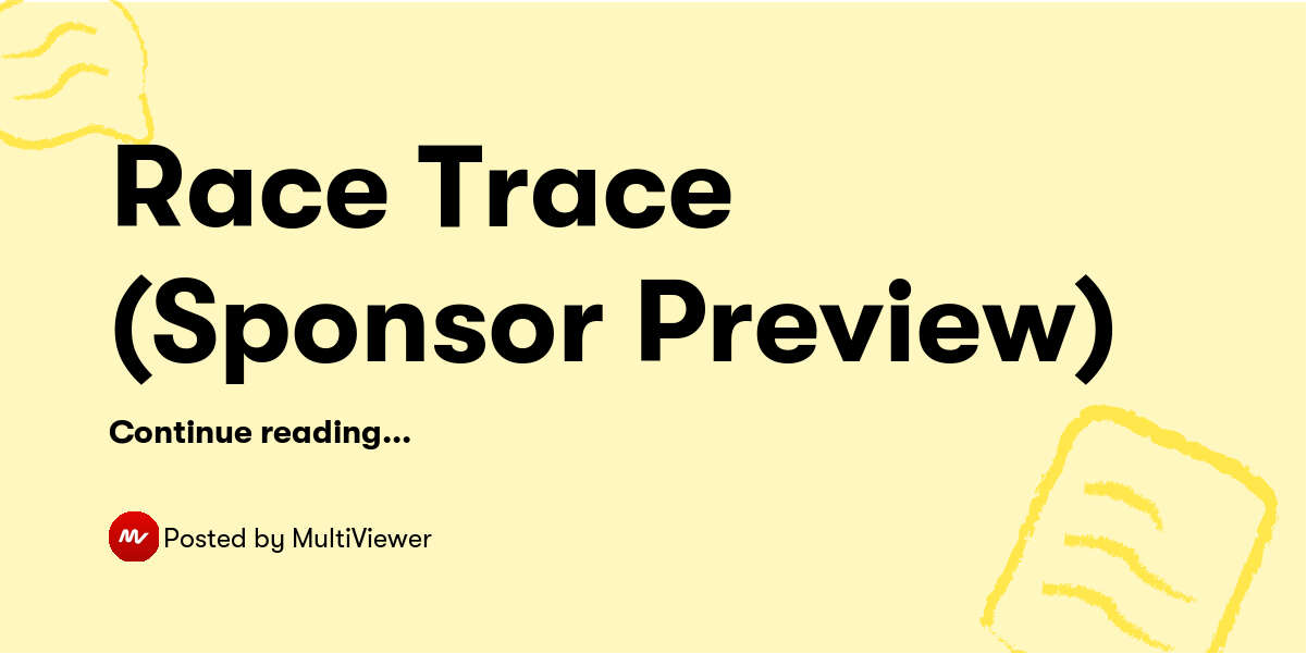 Race Trace (Sponsor Preview) — MultiViewer - Buymeacoffee