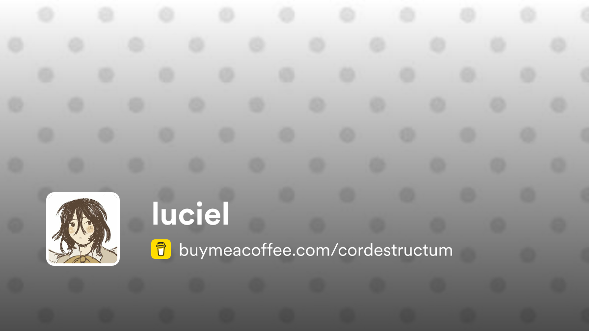 luciel is drawing - Buymeacoffee