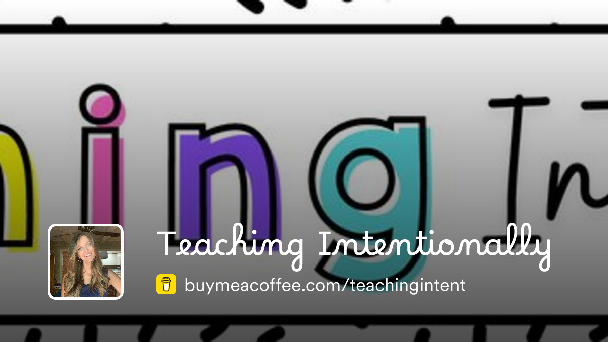 Teaching Intentionally - Buymeacoffee