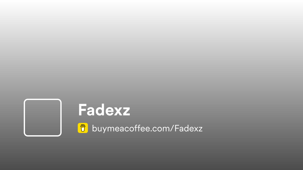 Fadexz is programming - Buymeacoffee