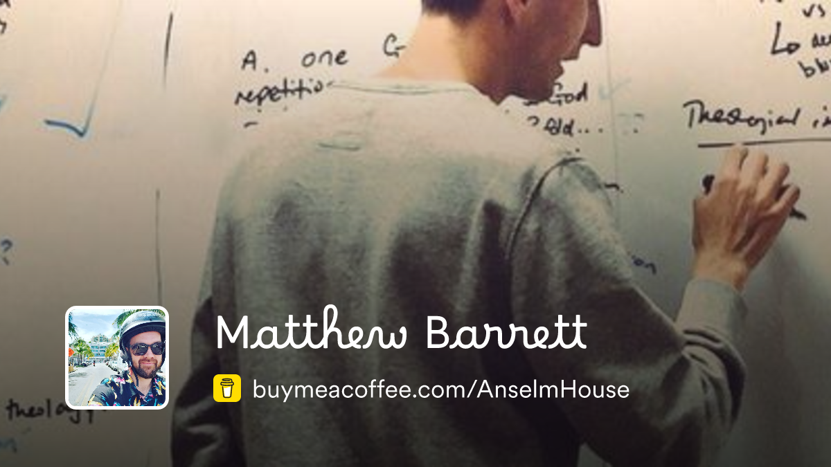 Matthew Barrett is a theologian writing a Systematic Theology ...