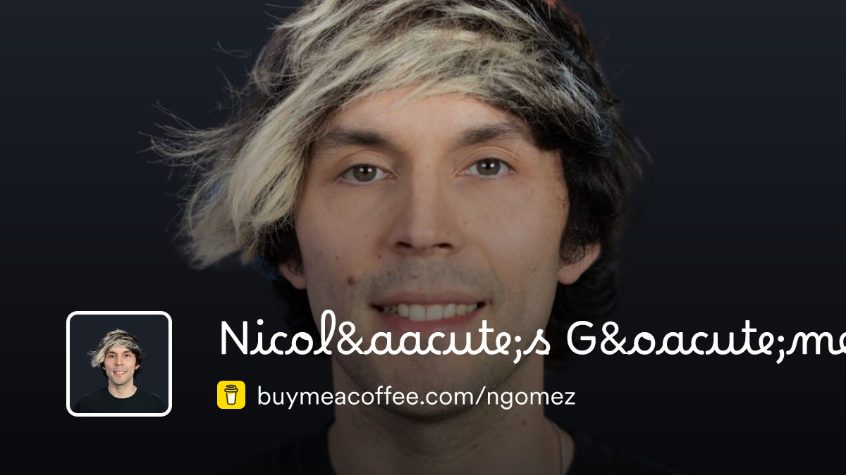 Nicolás Gómez - Buymeacoffee