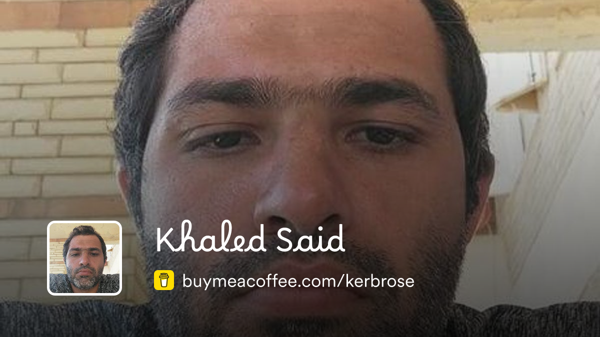 Khaled Said - Buymeacoffee